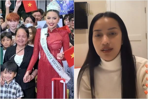 Ngọc Châu mặc áo vía của mẹ khi phỏng vấn kín Miss Universe